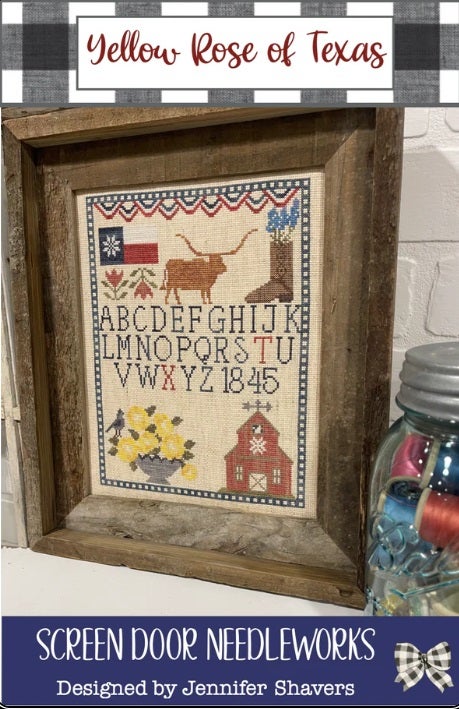 Yellow Rose Of Texas Sampler Screen Door Needleworks | Under The Sea ...