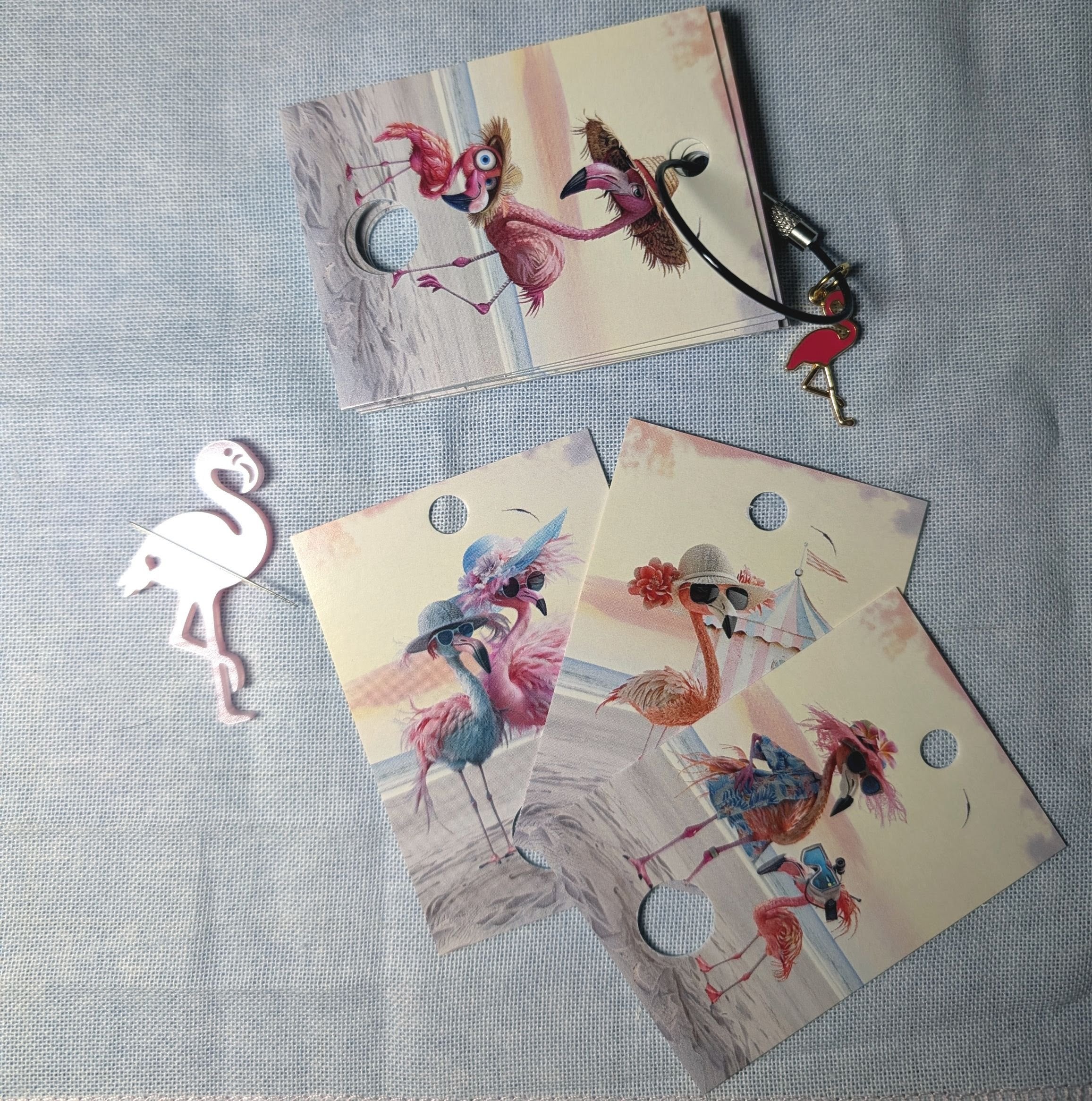 Flamingo Needle Minder and Thread Drops- The Mindful Needle | Under The ...