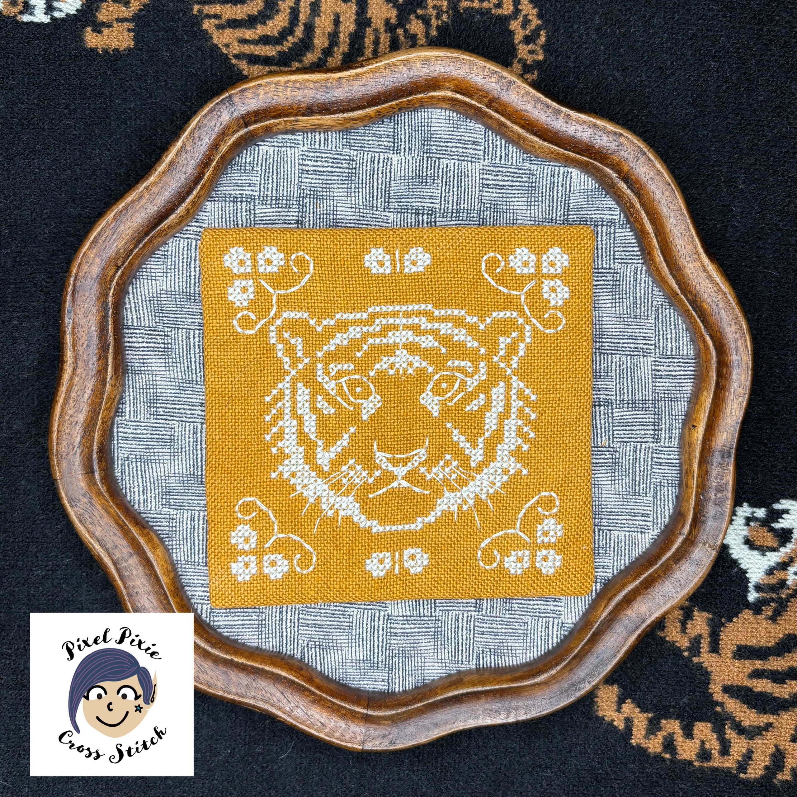 Snowy Tiger - Pixie Pixel | Under The Sea Fabrics